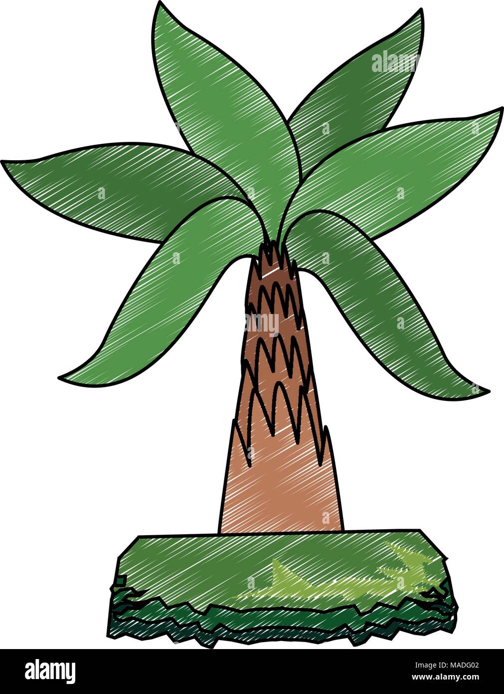 Palm tree isolated Stock Vector Image & Art - Alamy