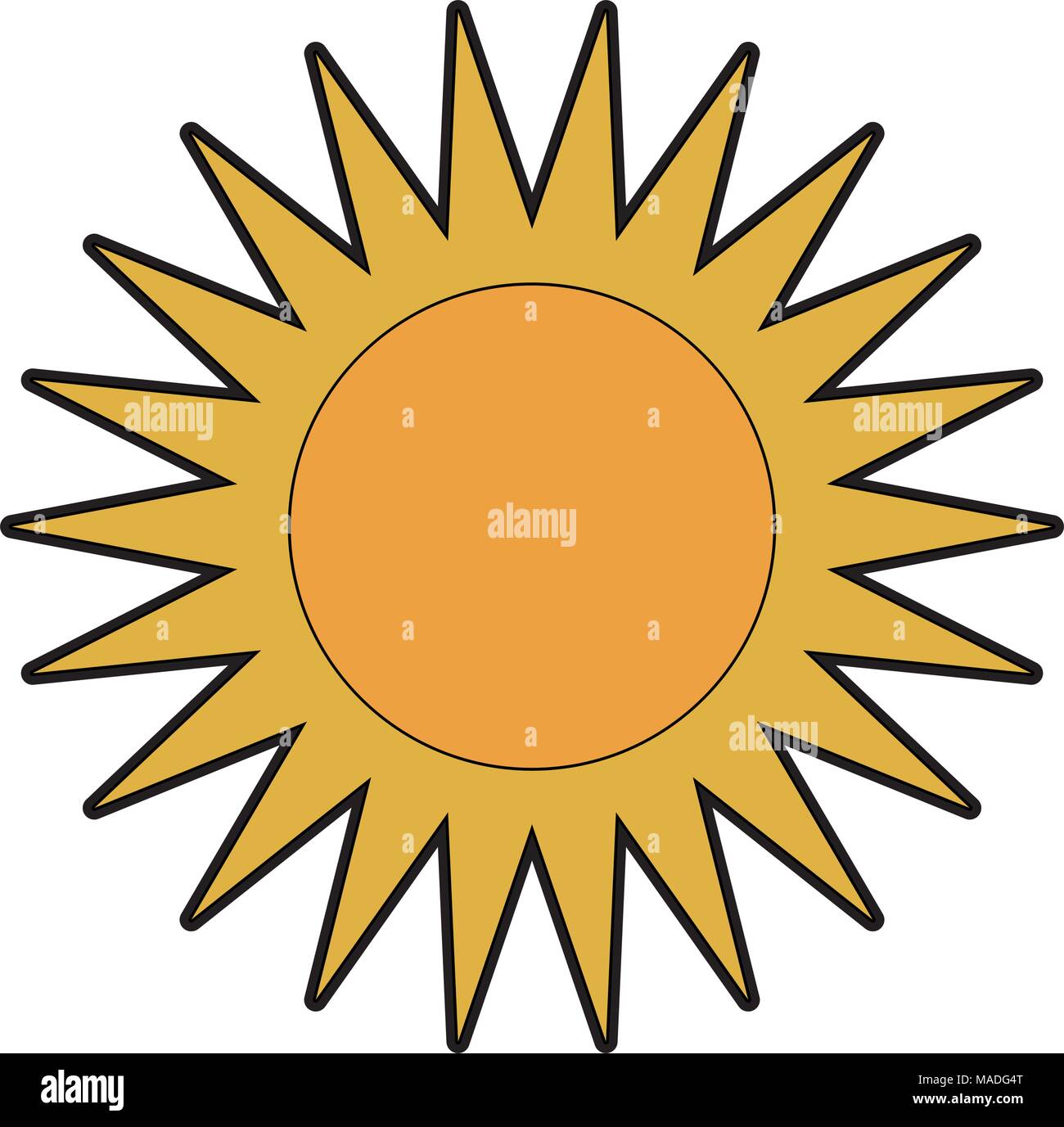 Sun cartoon isolated Stock Vector Image & Art - Alamy