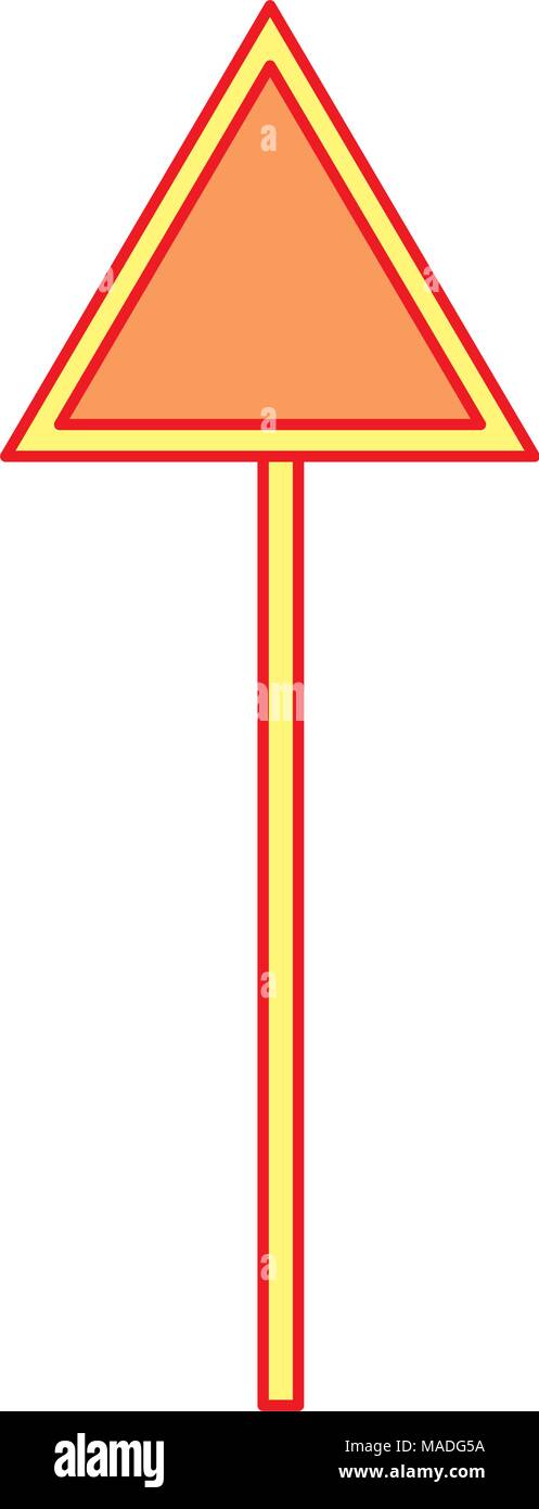 duo color metal triangle warning notices frame vector illustration ...