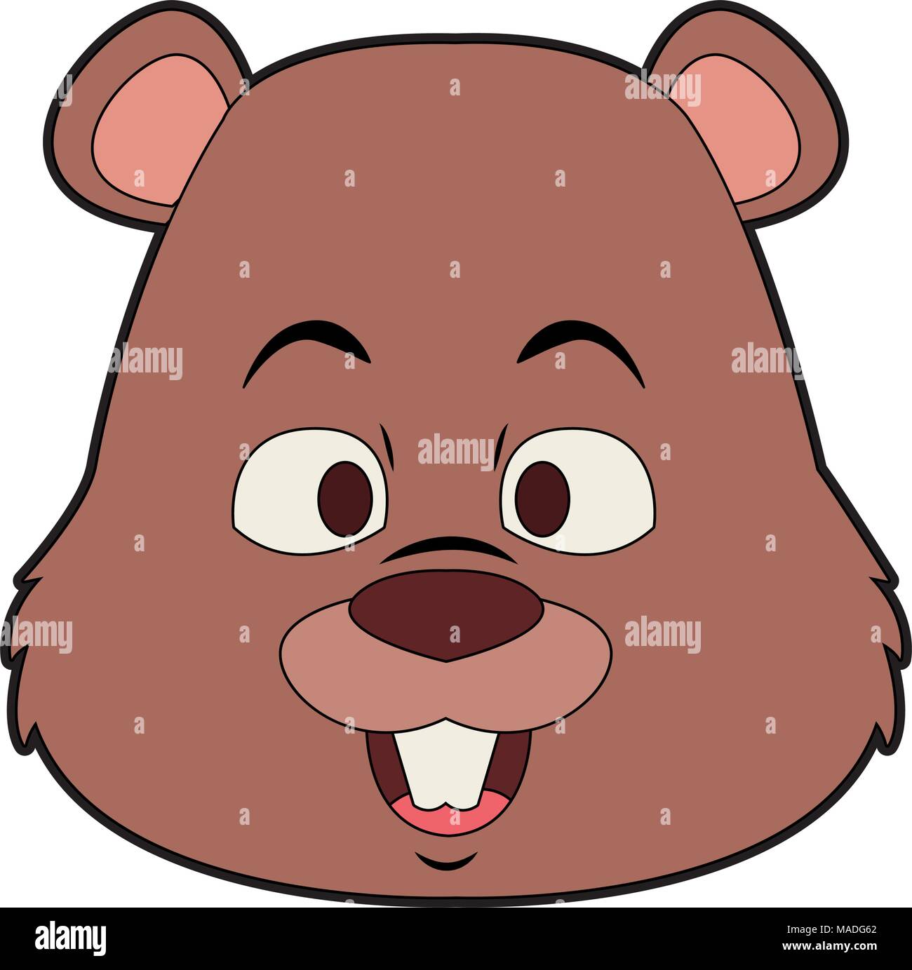 Cute beaver cartoon Stock Vector Image & Art - Alamy