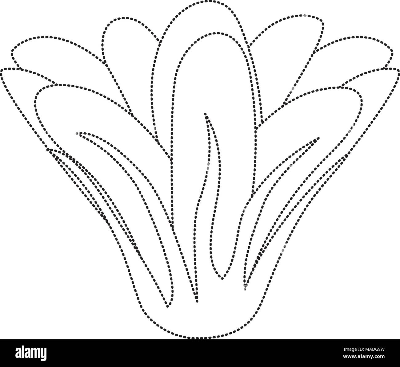 dotted shape cute flowers with nature petals design vector illustration ...