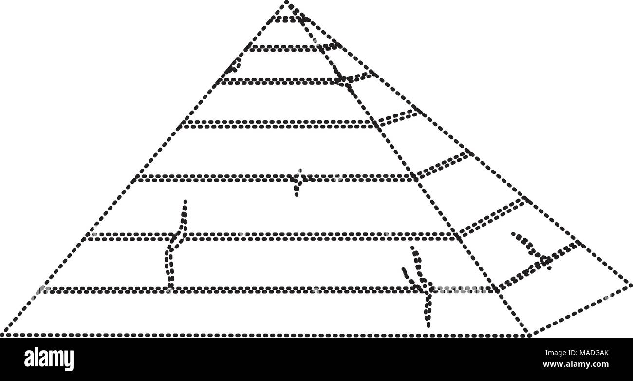 dotted shape pyramid giza egypt tourism travel vector illustration ...