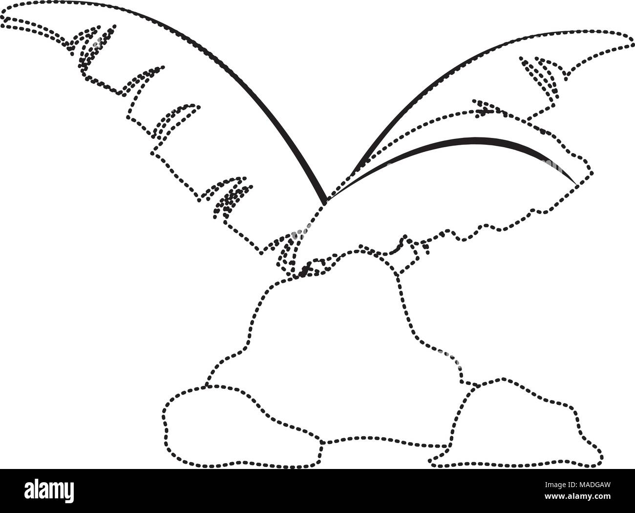 dotted shape tropical plam tree with nature leaves and rocks vector ...