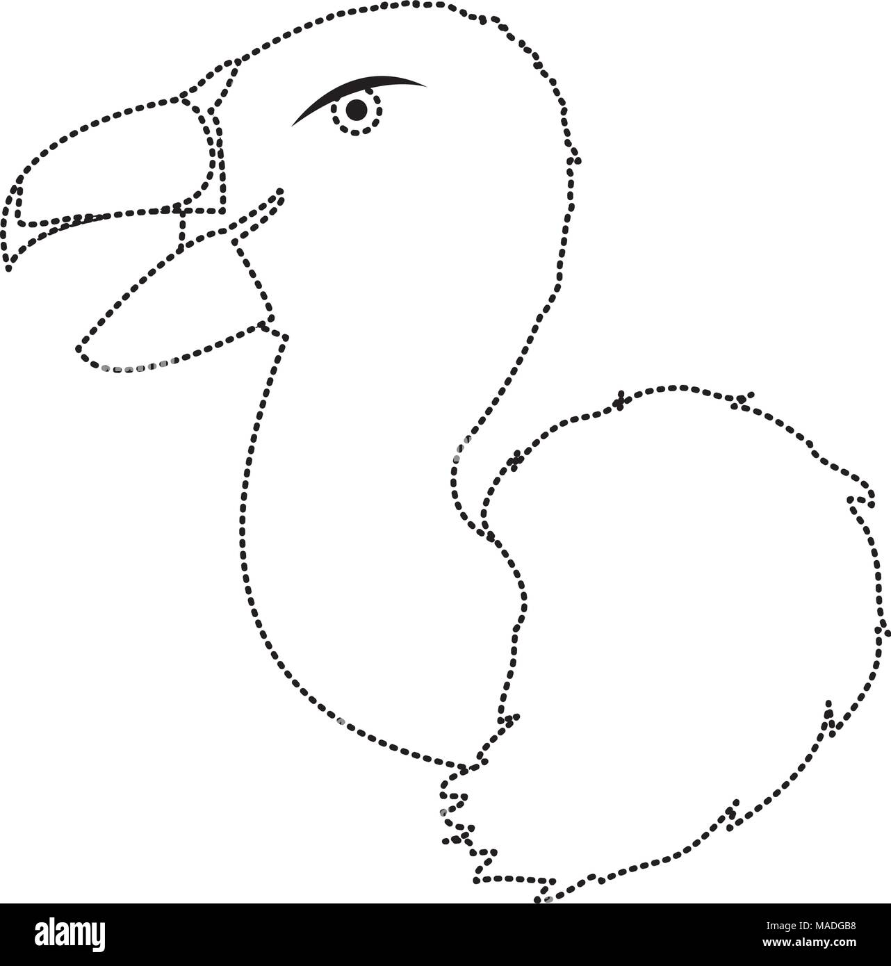 dotted shape wild vulture head predator animal vector illustration ...