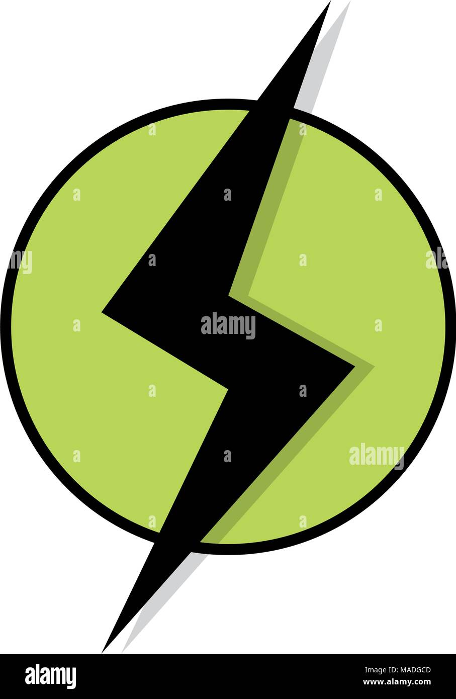 power hazard energy to danger symbol vector illustration Stock Vector ...