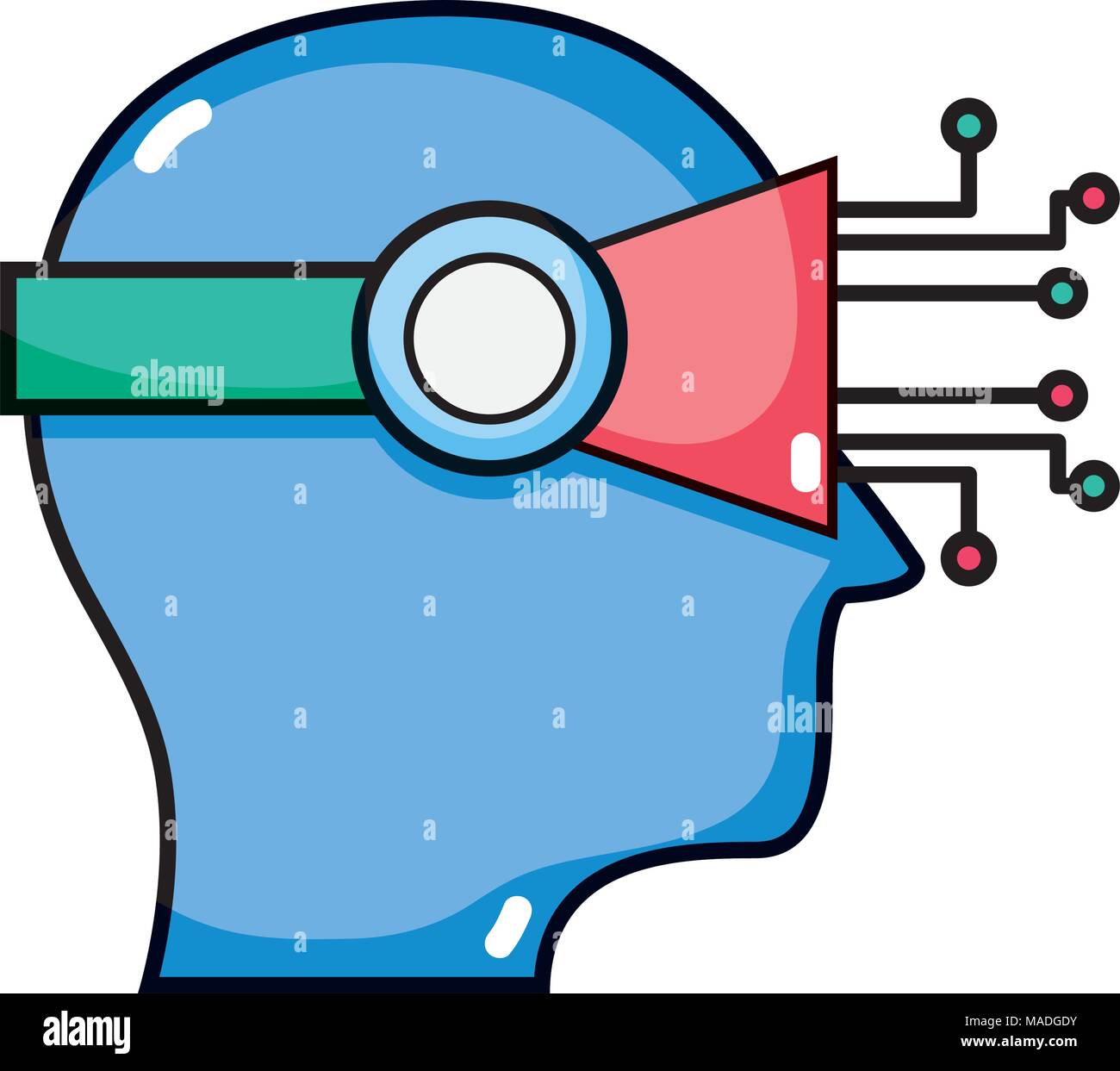 future artificial visual digital technology vector illustration Stock ...