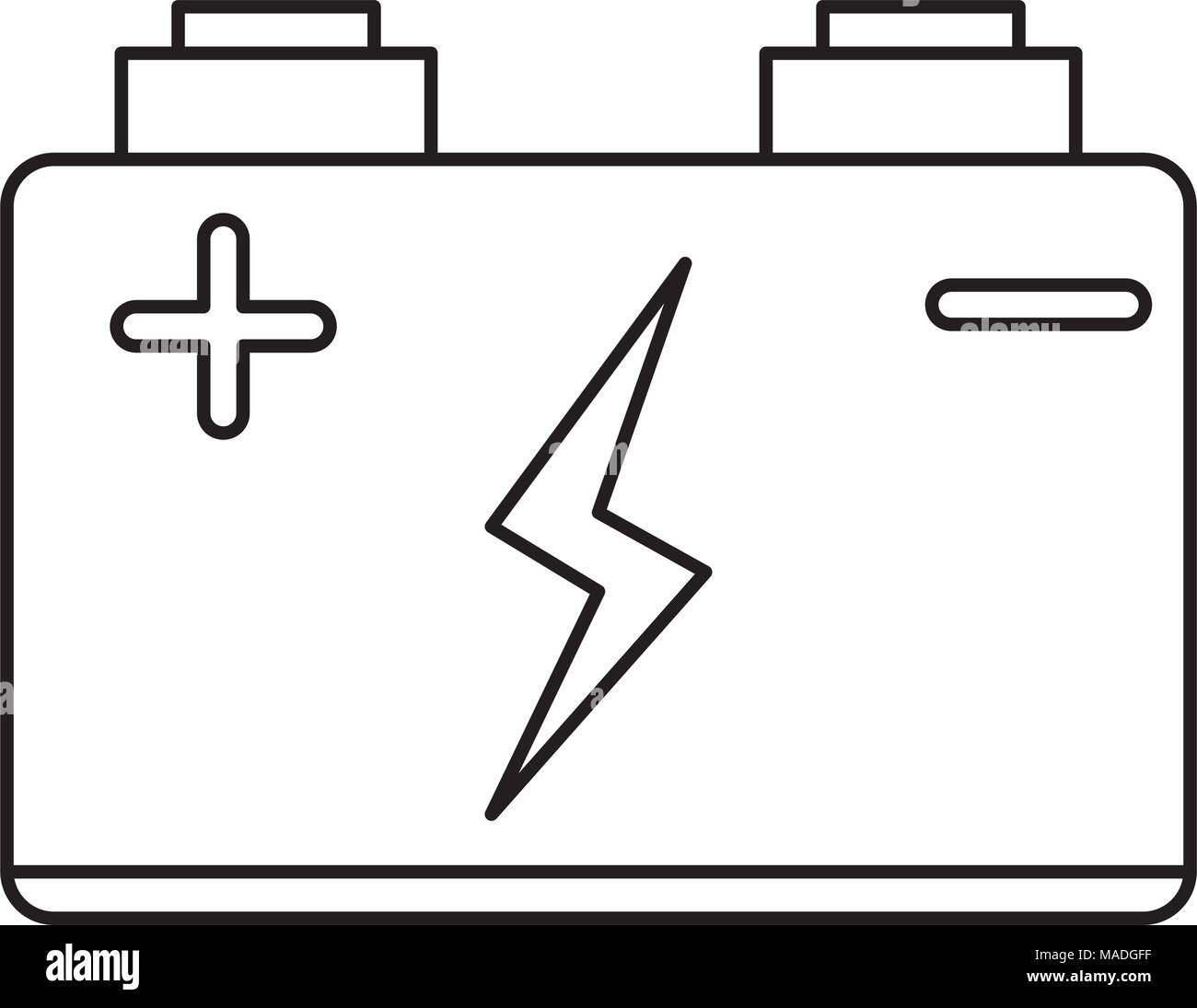 line power energy battery charge technology vector illustration Stock ...