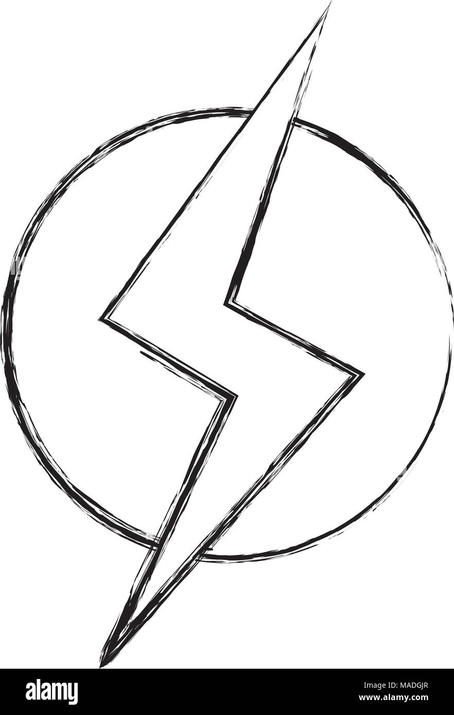 grunge power hazard energy to danger symbol vector illustration Stock ...