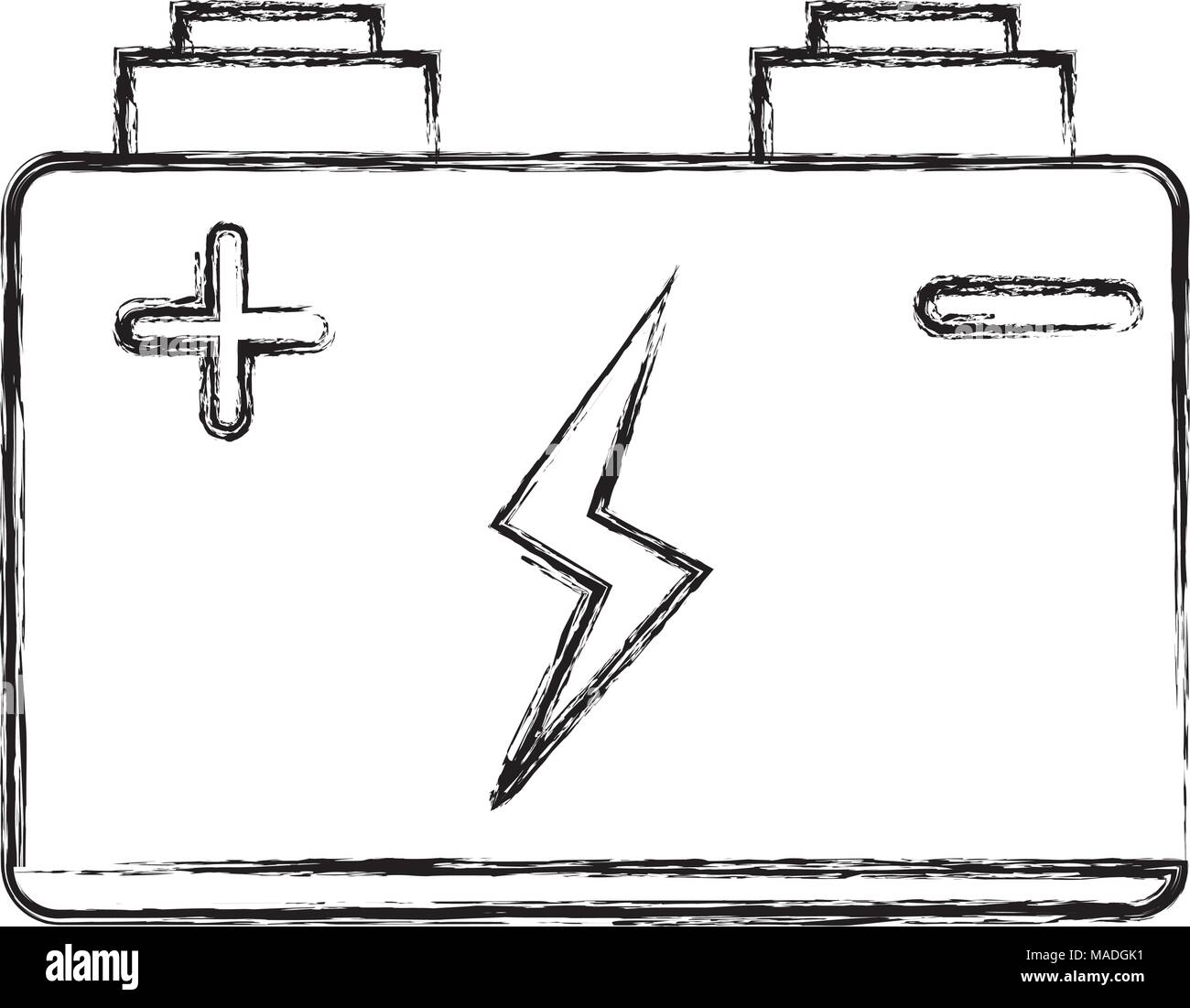 grunge power energy battery charge technology vector illustration Stock ...