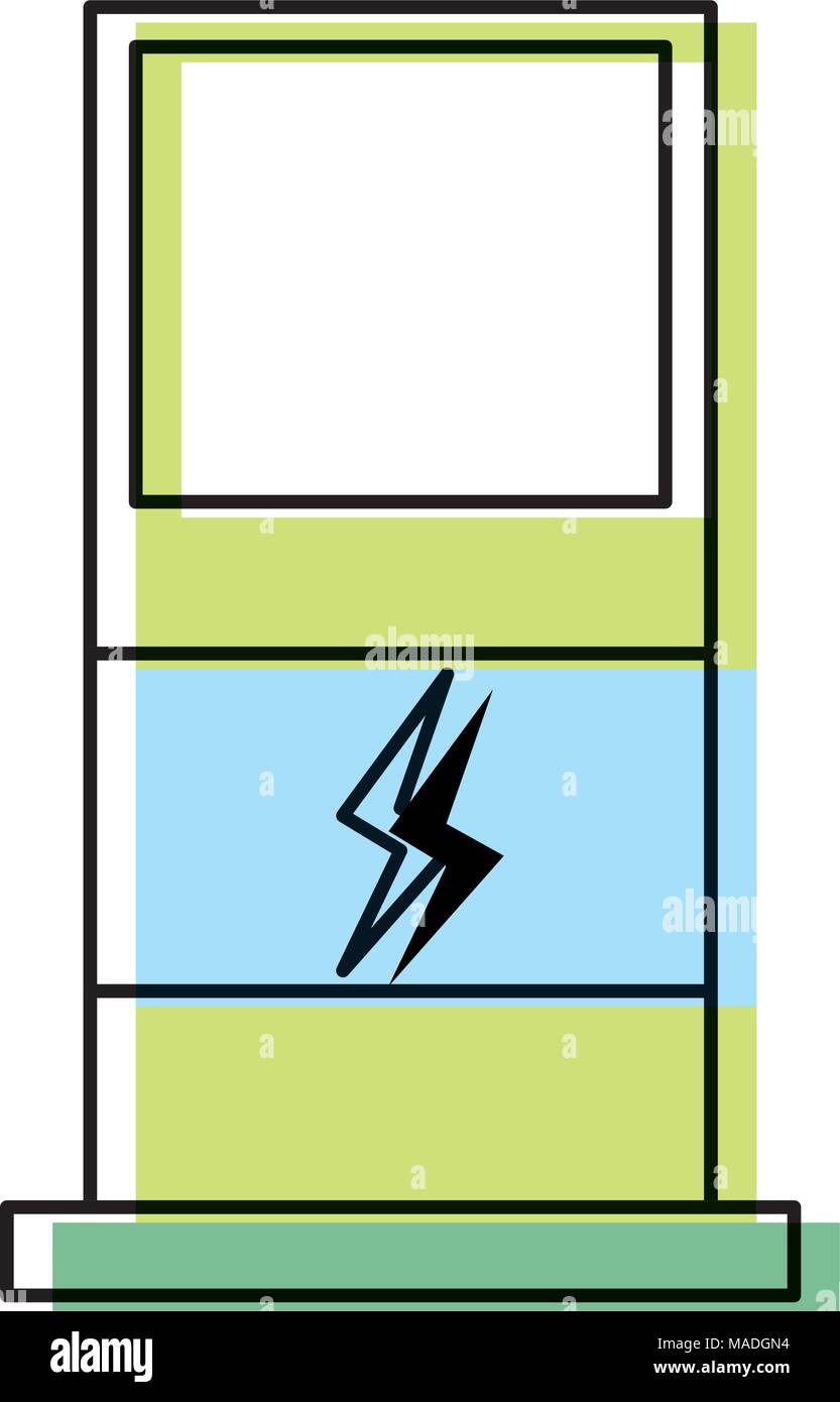 moved color charging station technology with energy symbol vector ...