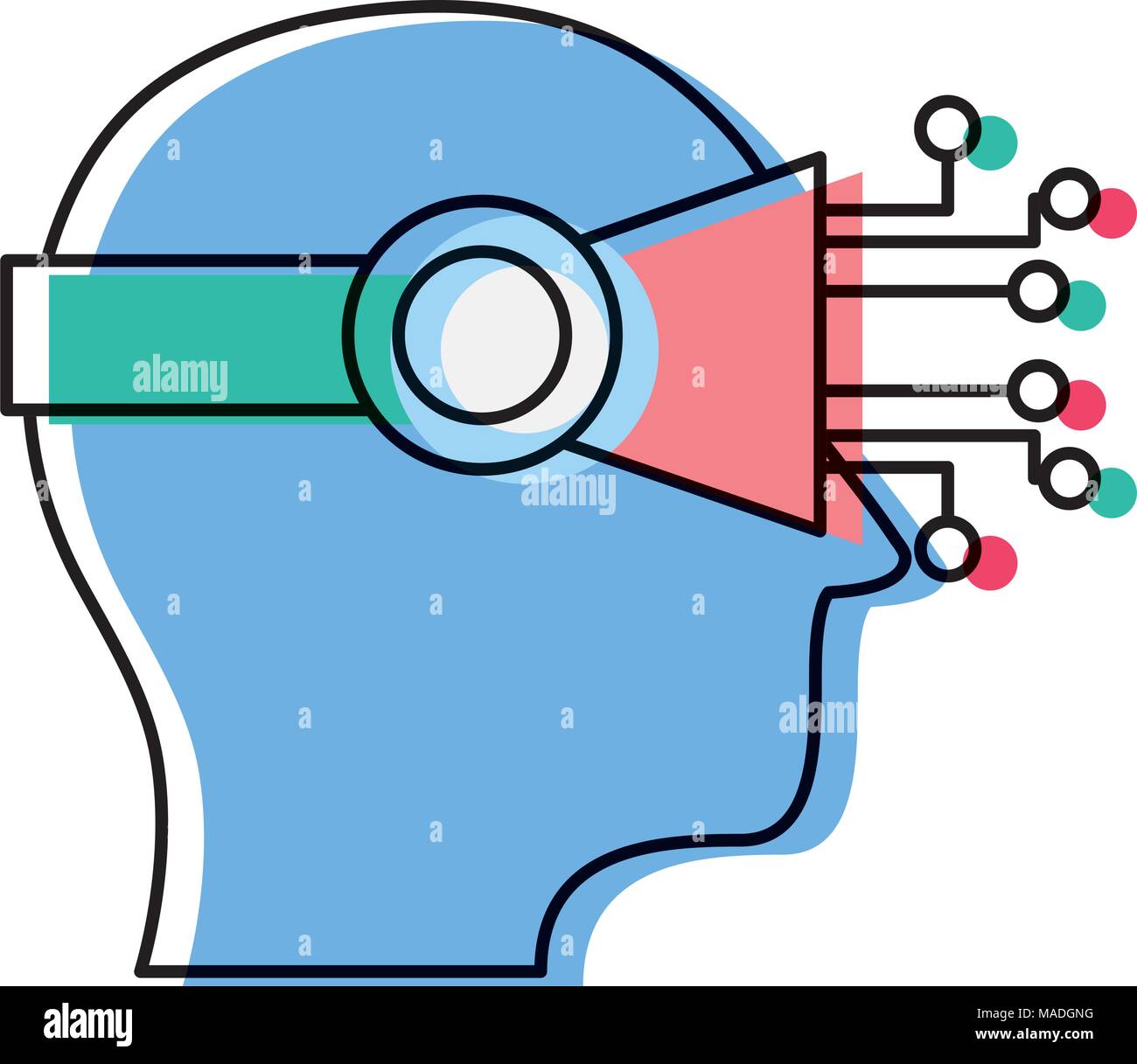 moved color future artificial visual digital technology vector ...