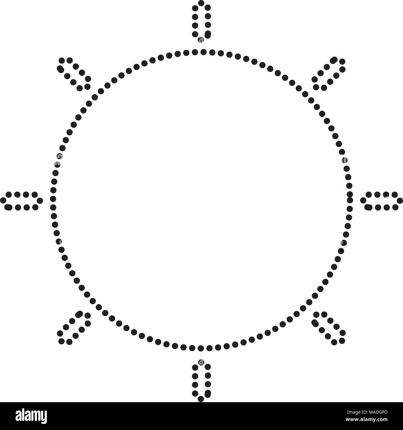 dotted shape shine sun ray weather icon vector illustration Stock ...