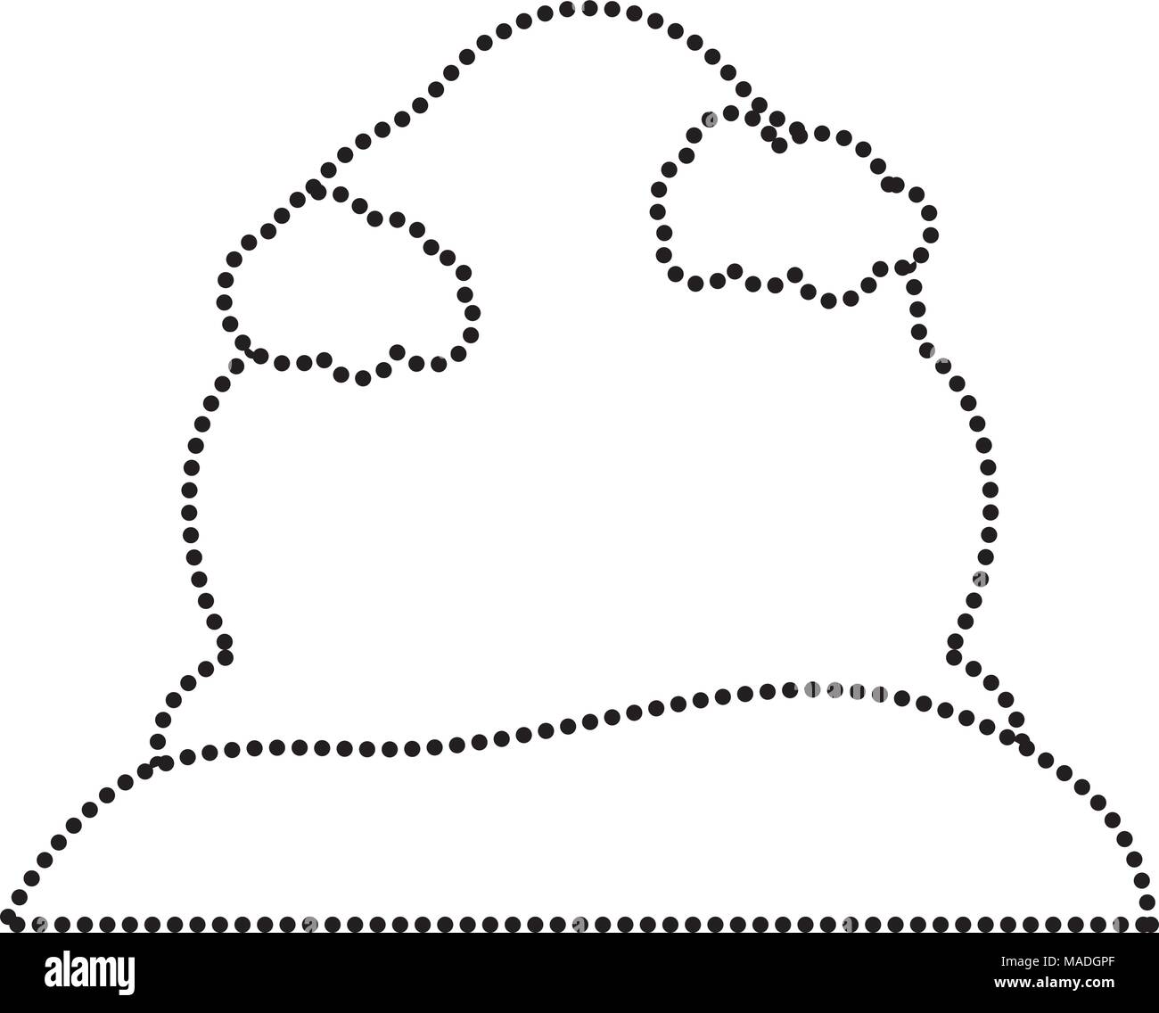 dotted shape nature landscape with clouds and nice sky vector ...