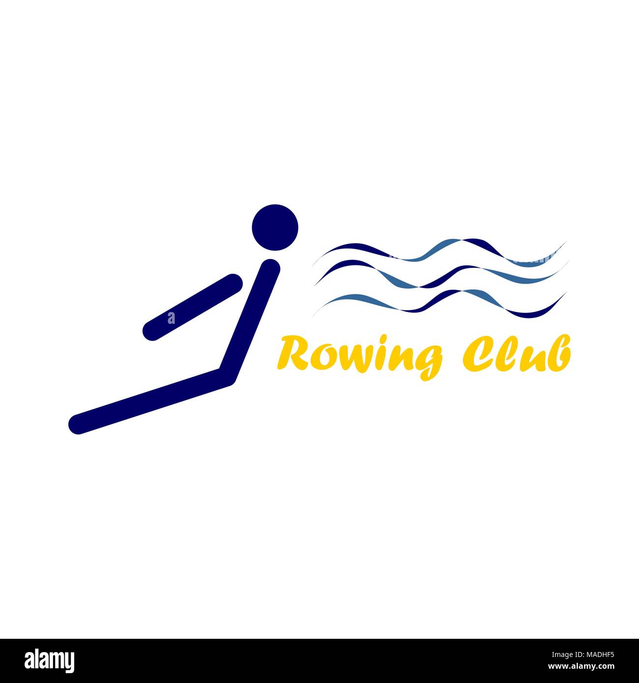 Rowing sport vector emblem image Stock Vector Image & Art - Alamy