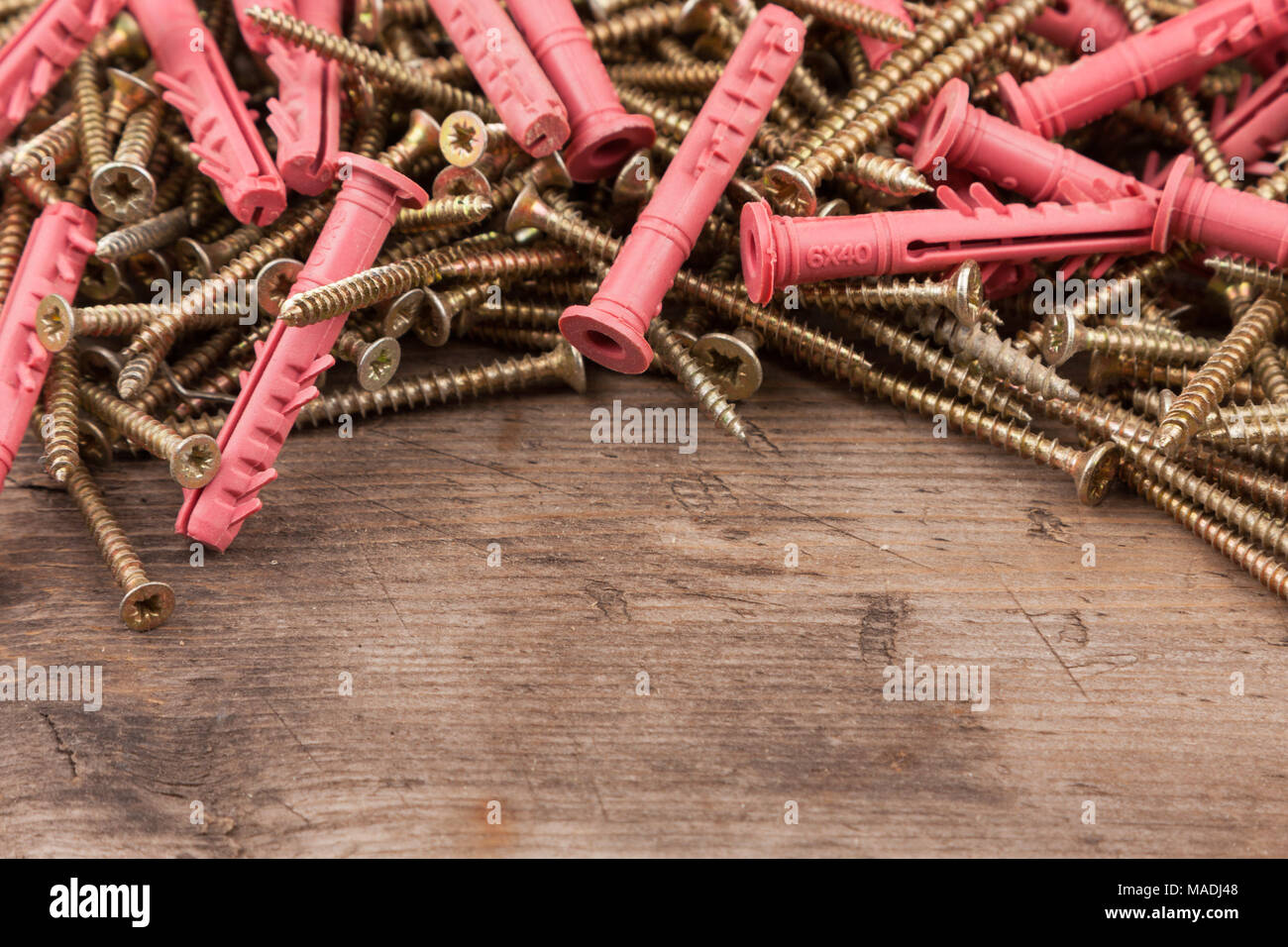 Frame from of dowels and nails. This components called quick ...