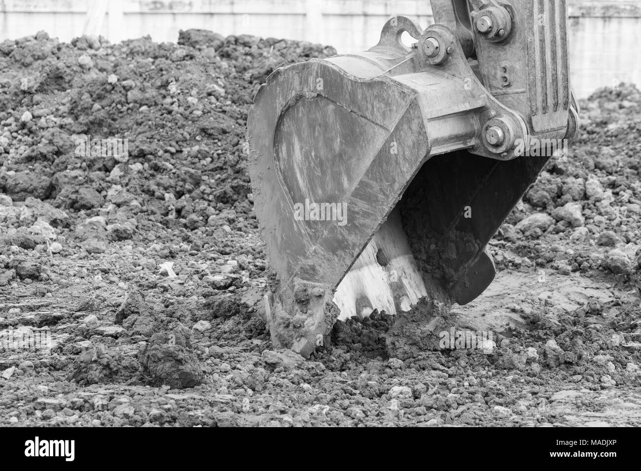 Backhoe loader Black and White Stock Photos & Images - Alamy