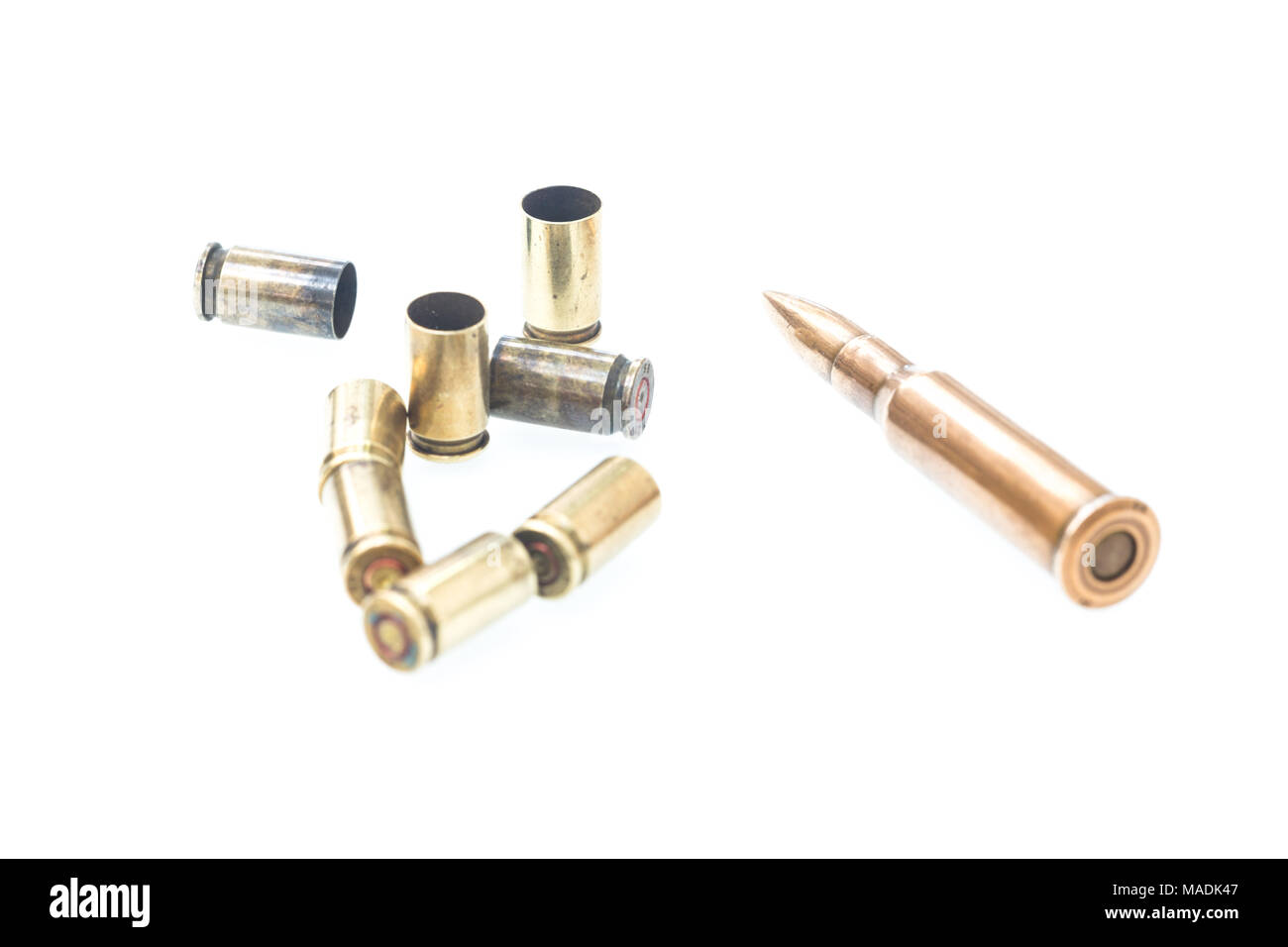 cartridges and scales from various types of weapons Stock Photo - Alamy
