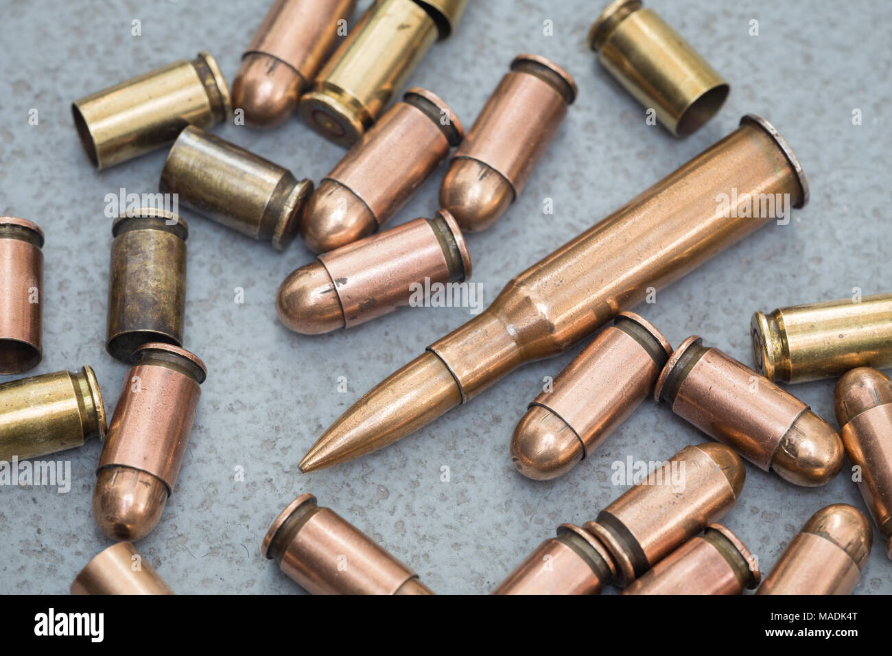 cartridges and scales from various types of weapons Stock Photo - Alamy