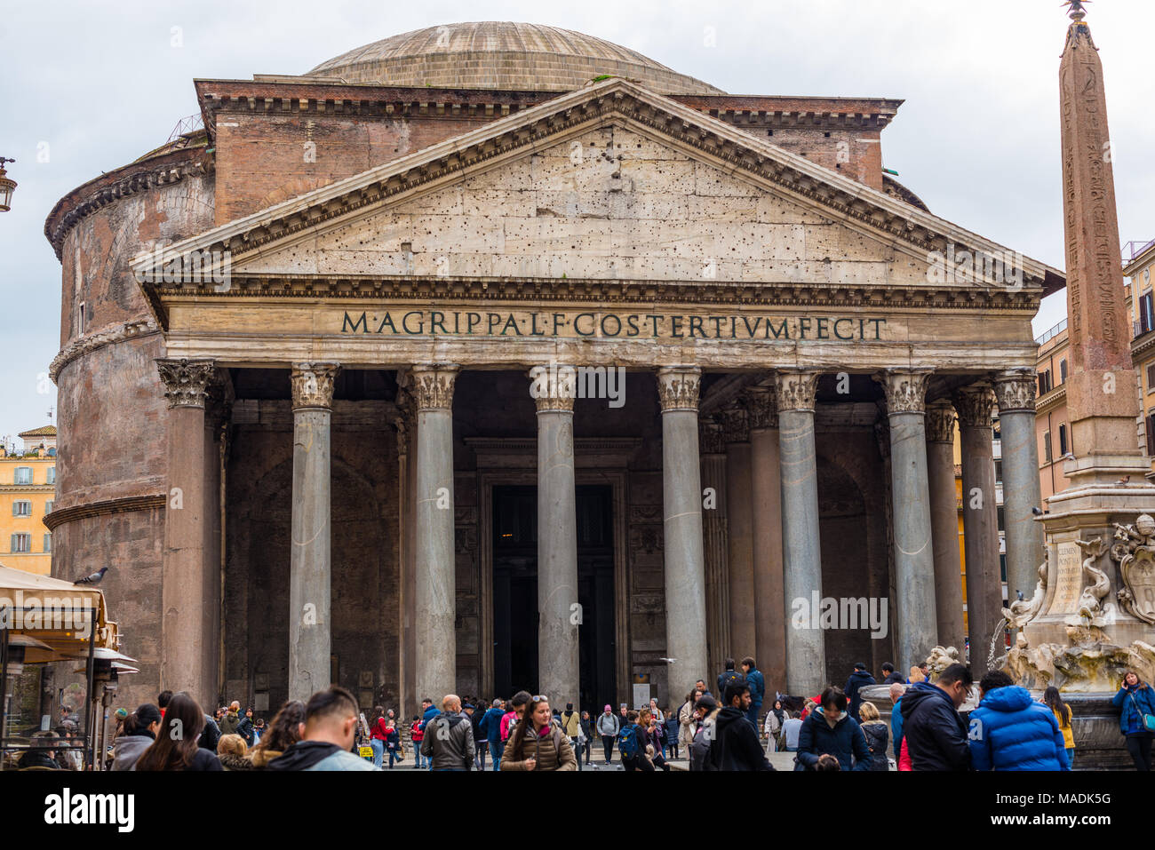 Ancient Roman temple the Pantheon now a church, Rome, Lazio, Italy ...