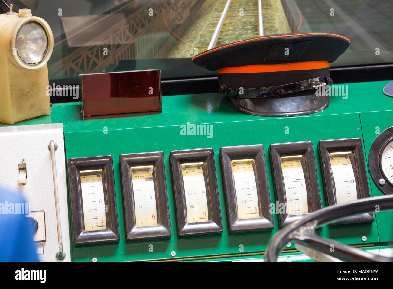 the interior of the train's locomotive Stock Photo - Alamy
