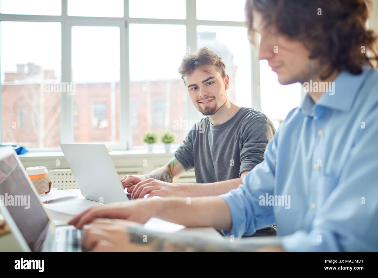Two typing hi-res stock photography and images - Alamy