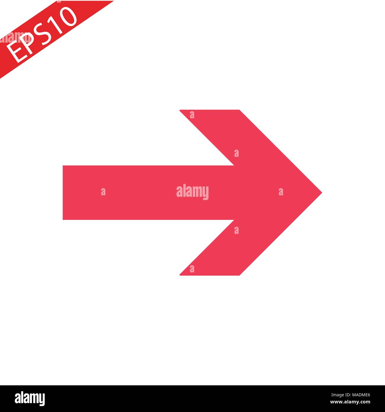 Icon red arrow direction on a white background Stock Vector Image & Art ...