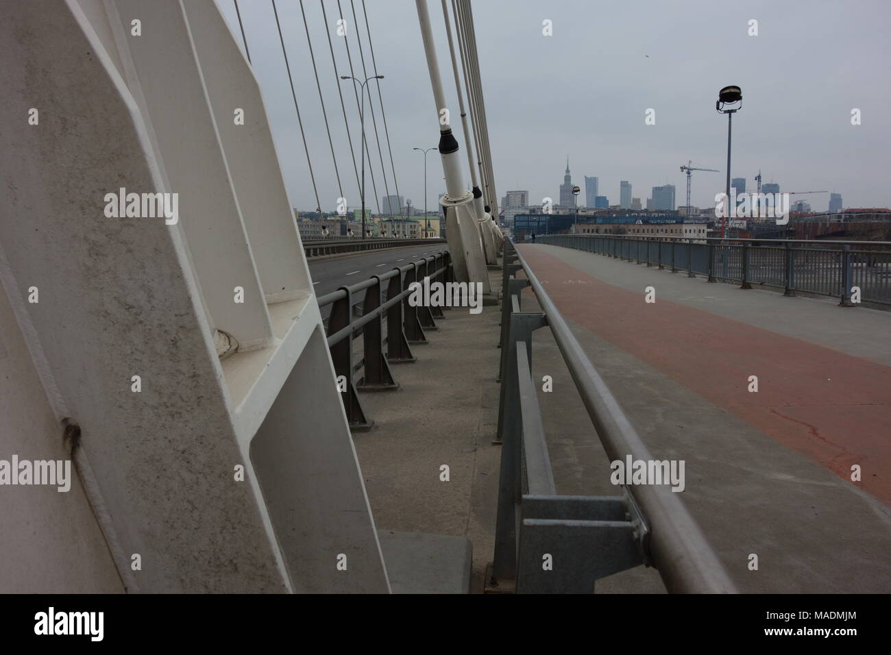 Warsaw cityscape from the Swietokrzyski bridge Stock Photo - Alamy