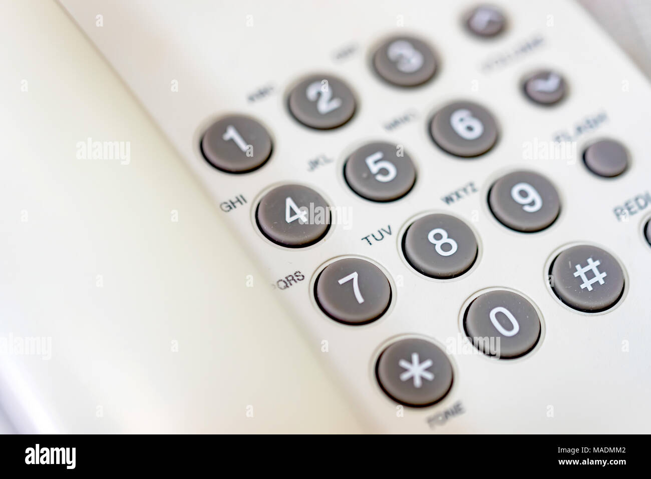Office telephone keypad close Stock Photo - Alamy
