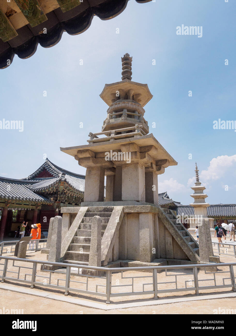 Gyeongju, South Korea - Jun 23, 2017 : The stone pagoda Dabotap in ...
