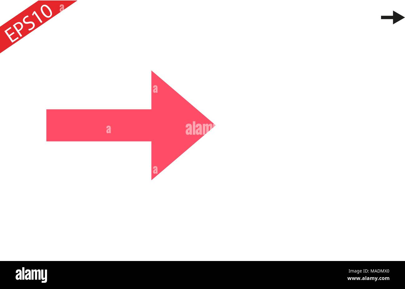 red arrow Icon Vector flat design style Stock Vector Image & Art - Alamy