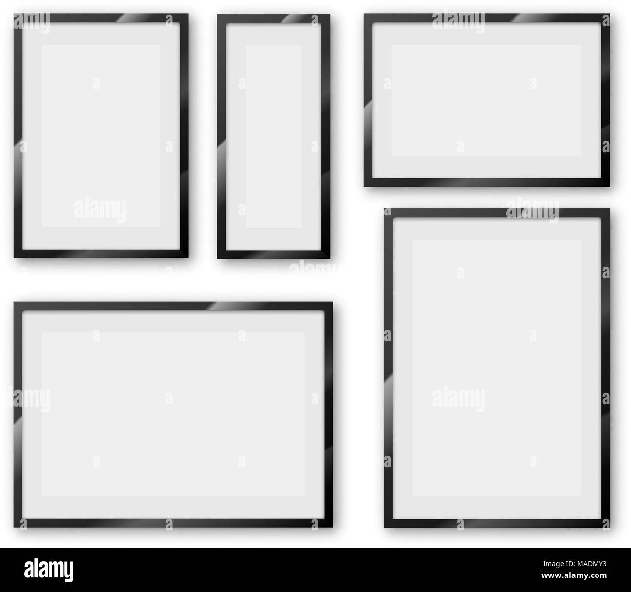 Blank white poster frames Stock Vector Images - Alamy
