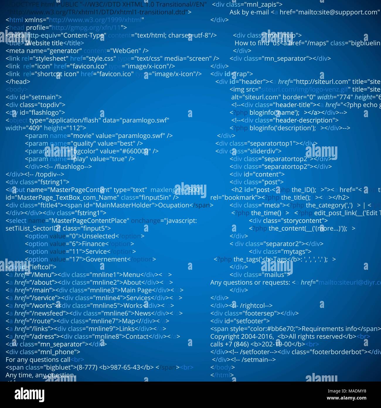Html background hi-res stock photography and images - Alamy