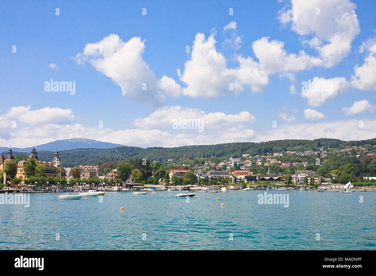 Resort Velden am Worthersee See and Lake Worth. Austria Stock Photo - Alamy
