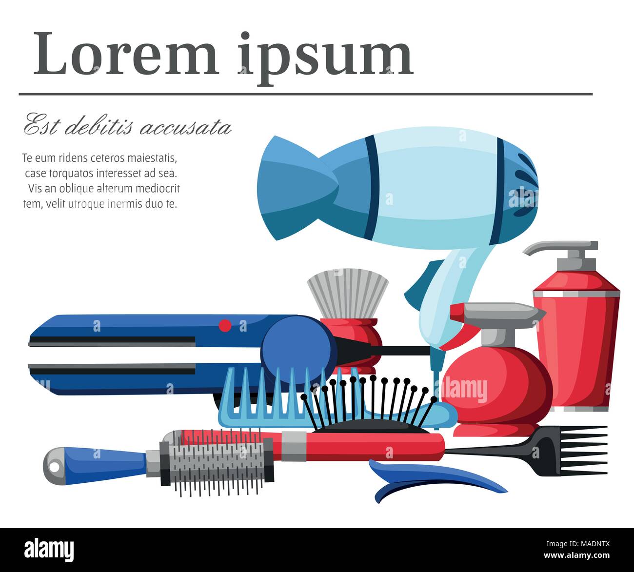 Barber tools vector illustration hi-res stock photography and images ...