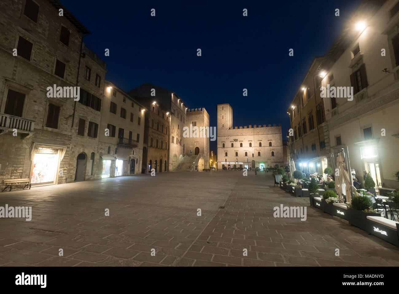 Historic buildings of Todi, Perugia, Umbria, Italy, in the main square ...