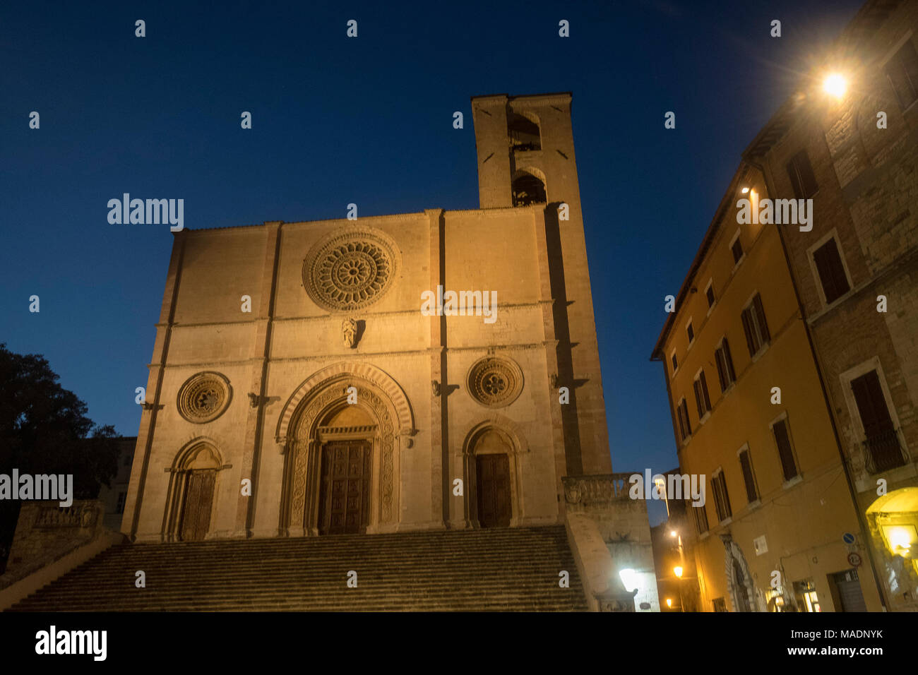 Historic buildings of Todi, Perugia, Umbria, Italy, in the main square ...