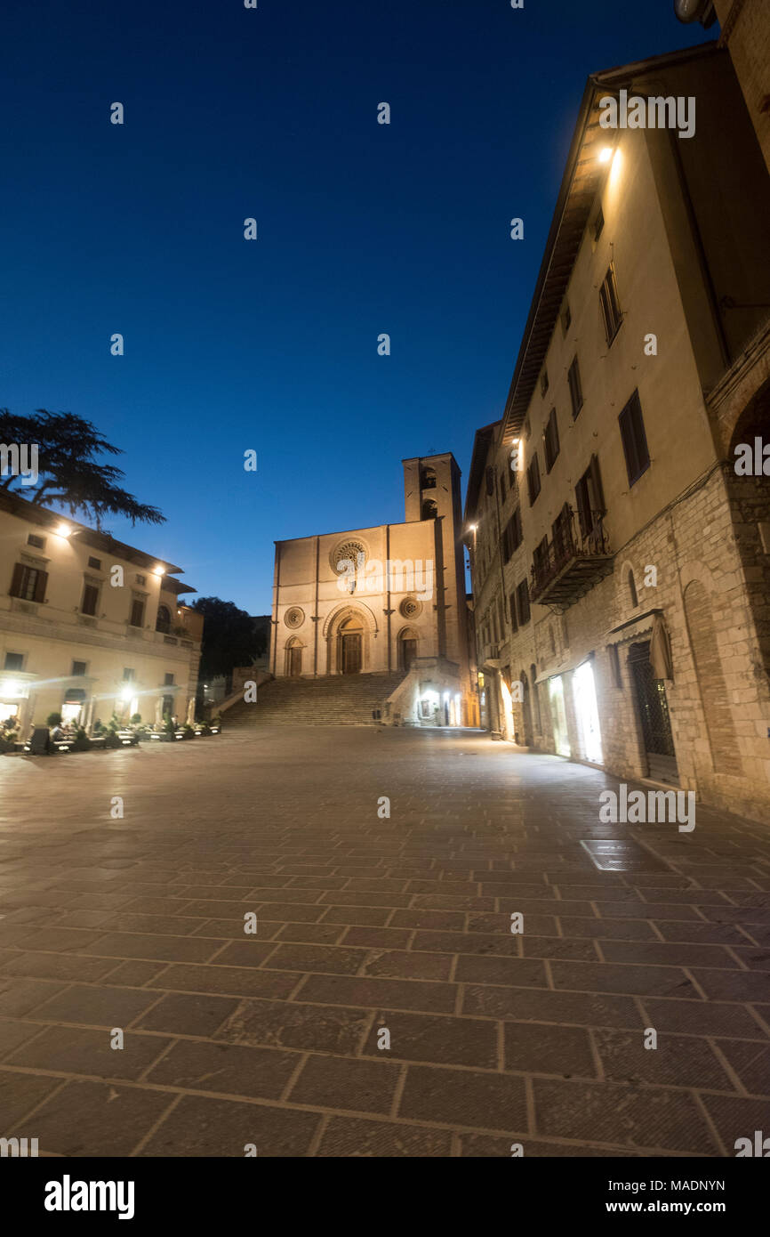 Historic buildings of Todi, Perugia, Umbria, Italy, in the main square ...