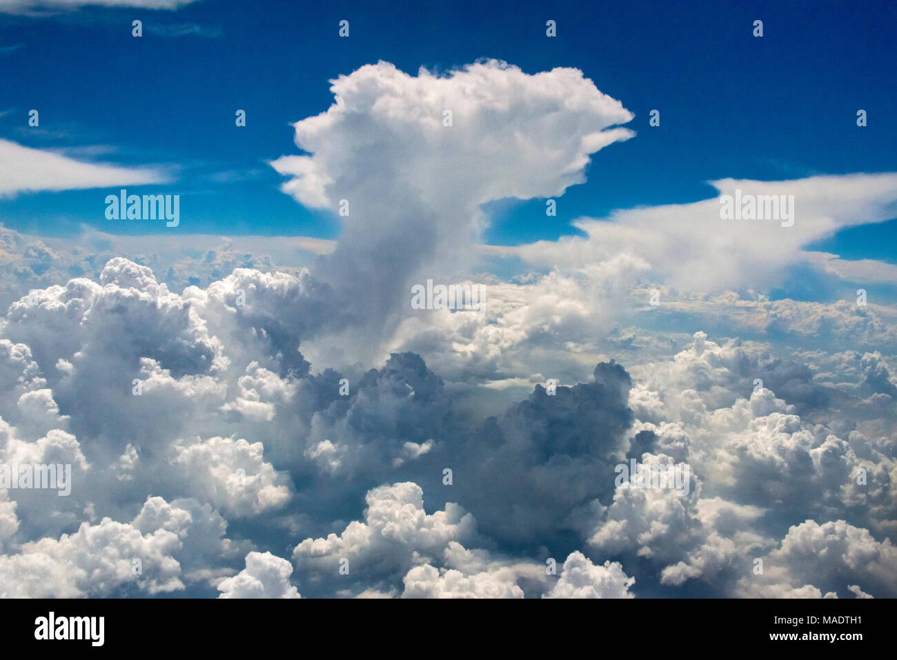 Aerial view of clouds, China Stock Photo - Alamy