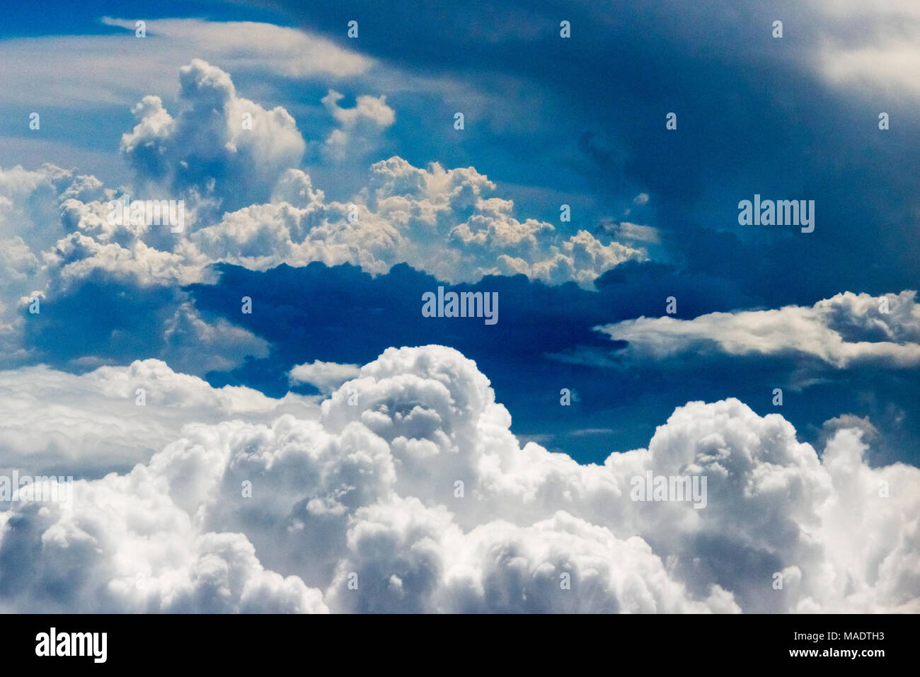 Aerial view of clouds, China Stock Photo - Alamy