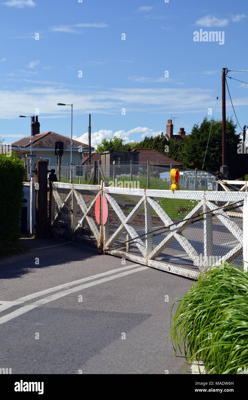 Old Level Crossing Gates Stock Photos & Old Level Crossing Gates Stock ...