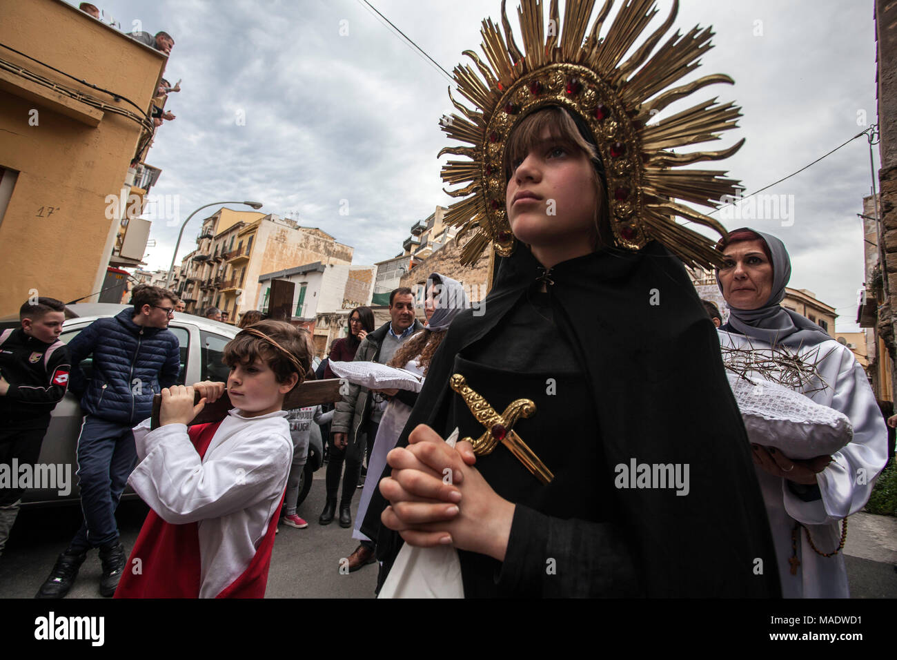 Good Friday procession, Easter celebration in the City of Palermo ...