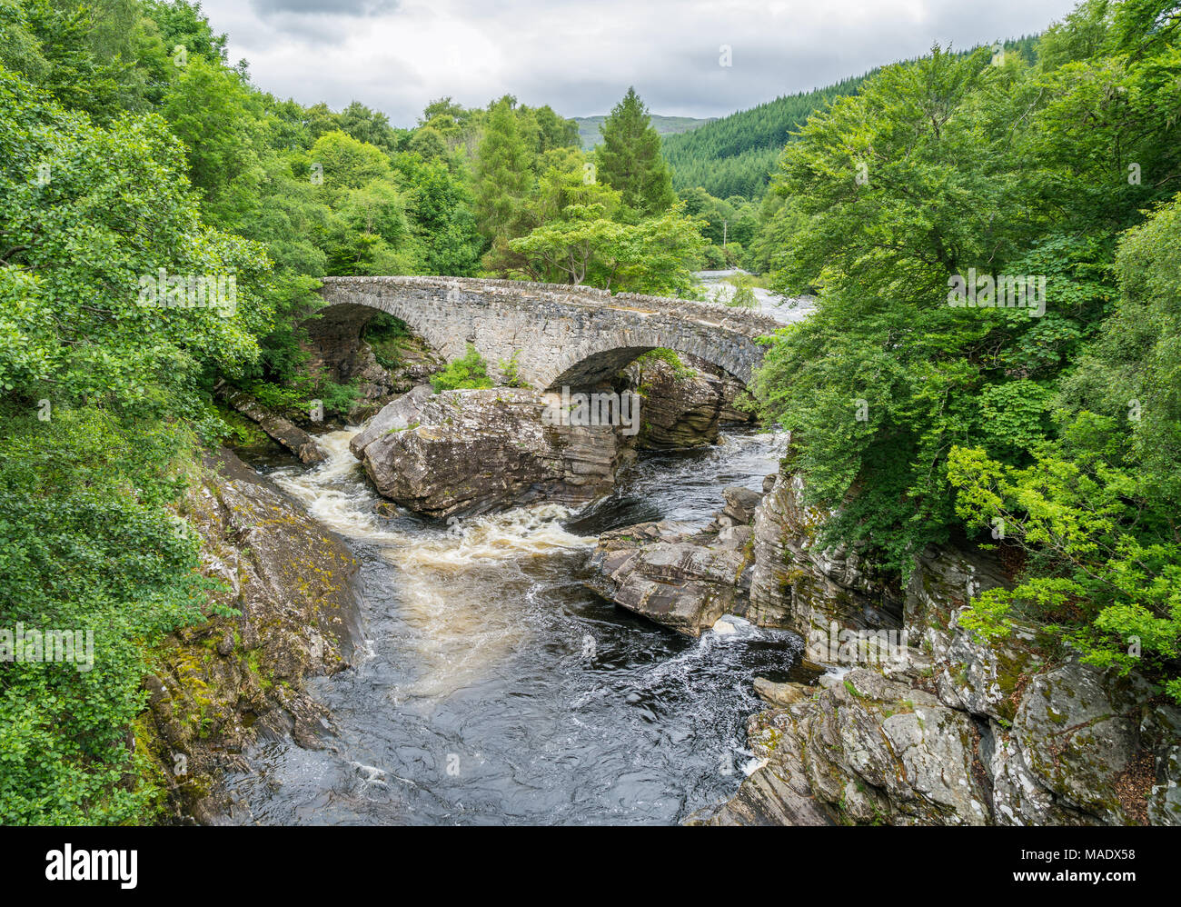 Invermoriston Falls near Fort Augustus, on Loch Ness, Scottish ...