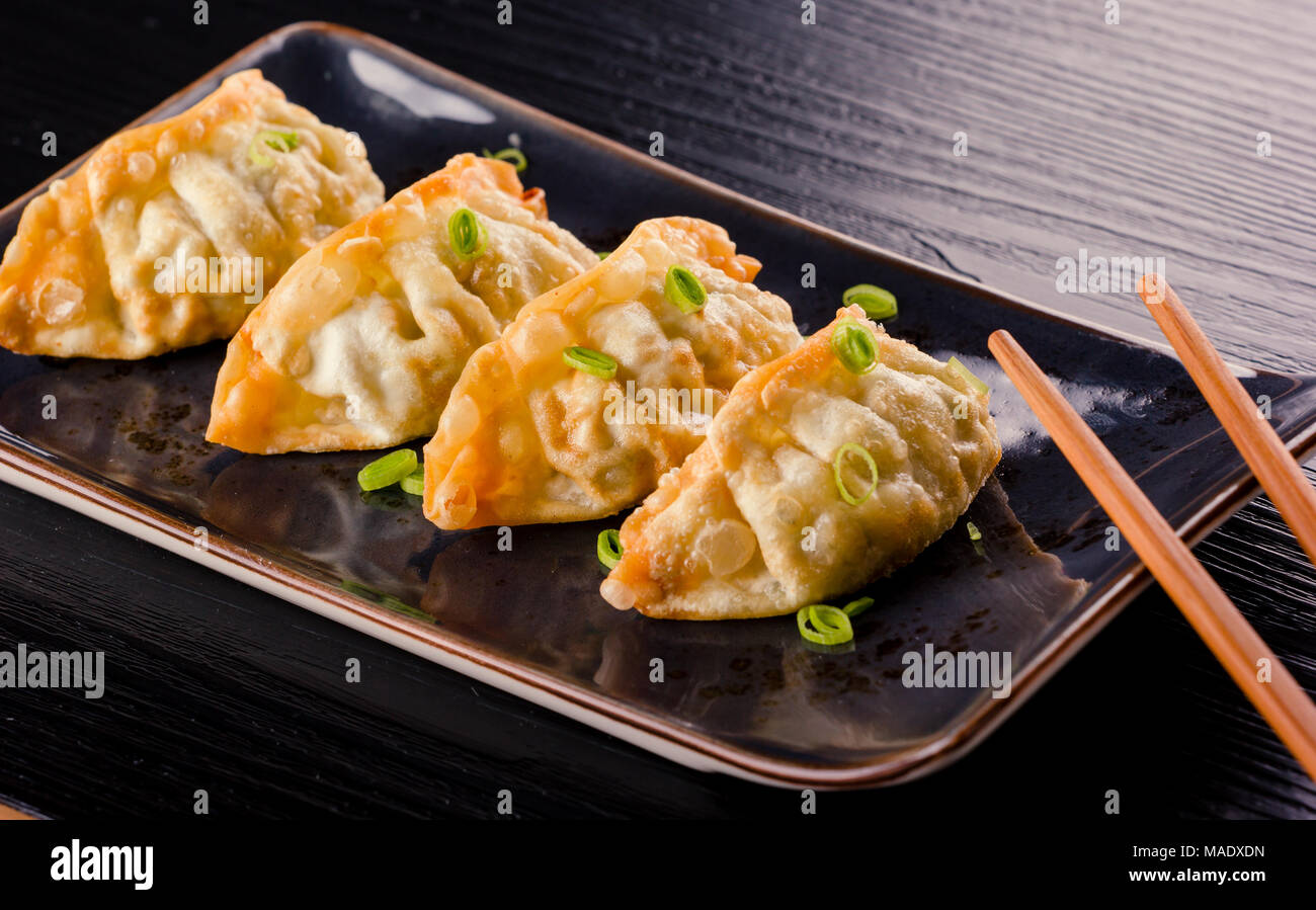 Japanese Fried Gyoza Stock Photo - Alamy
