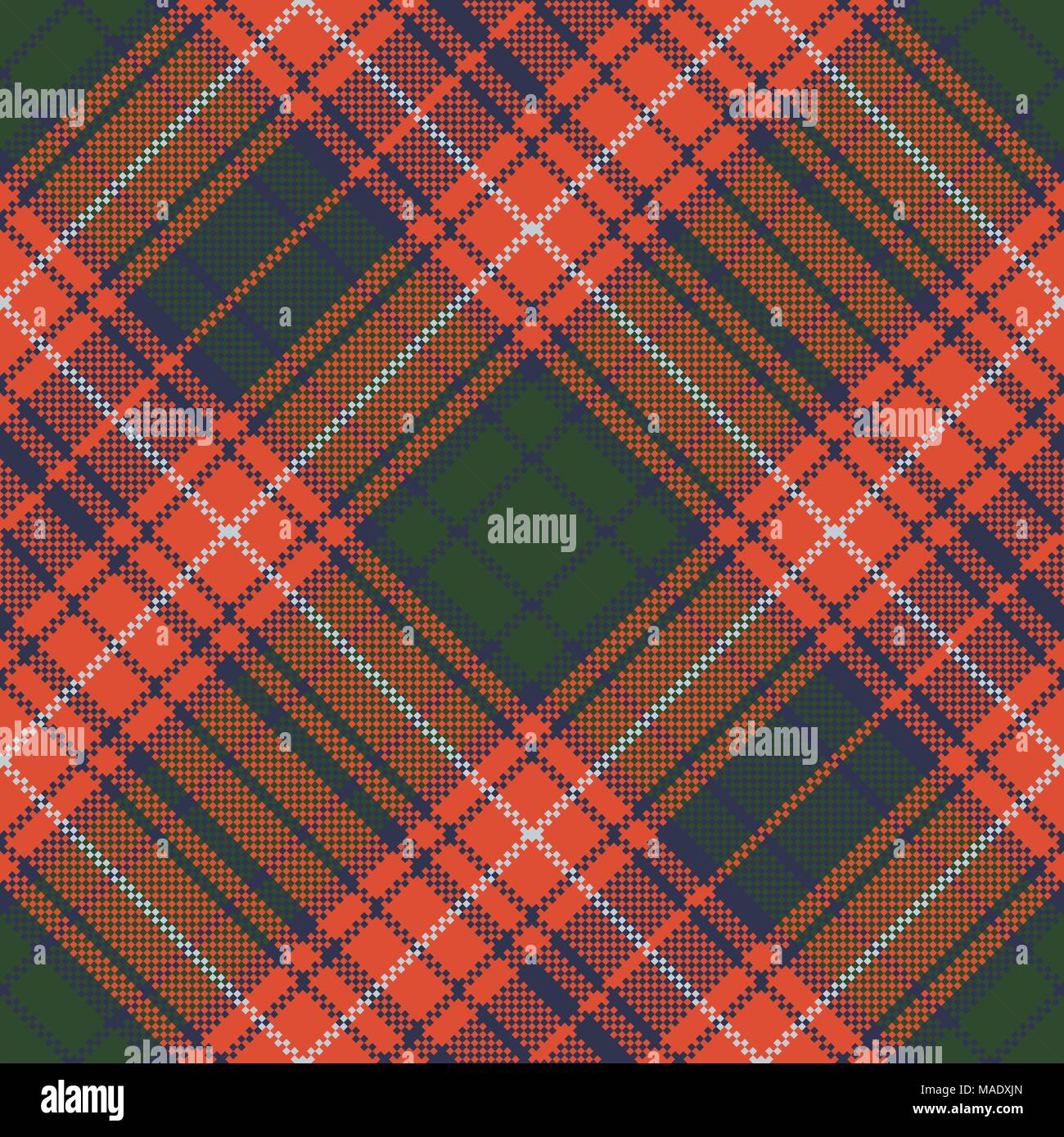 Tartan pixel check texture seamless background. Vector illustration ...