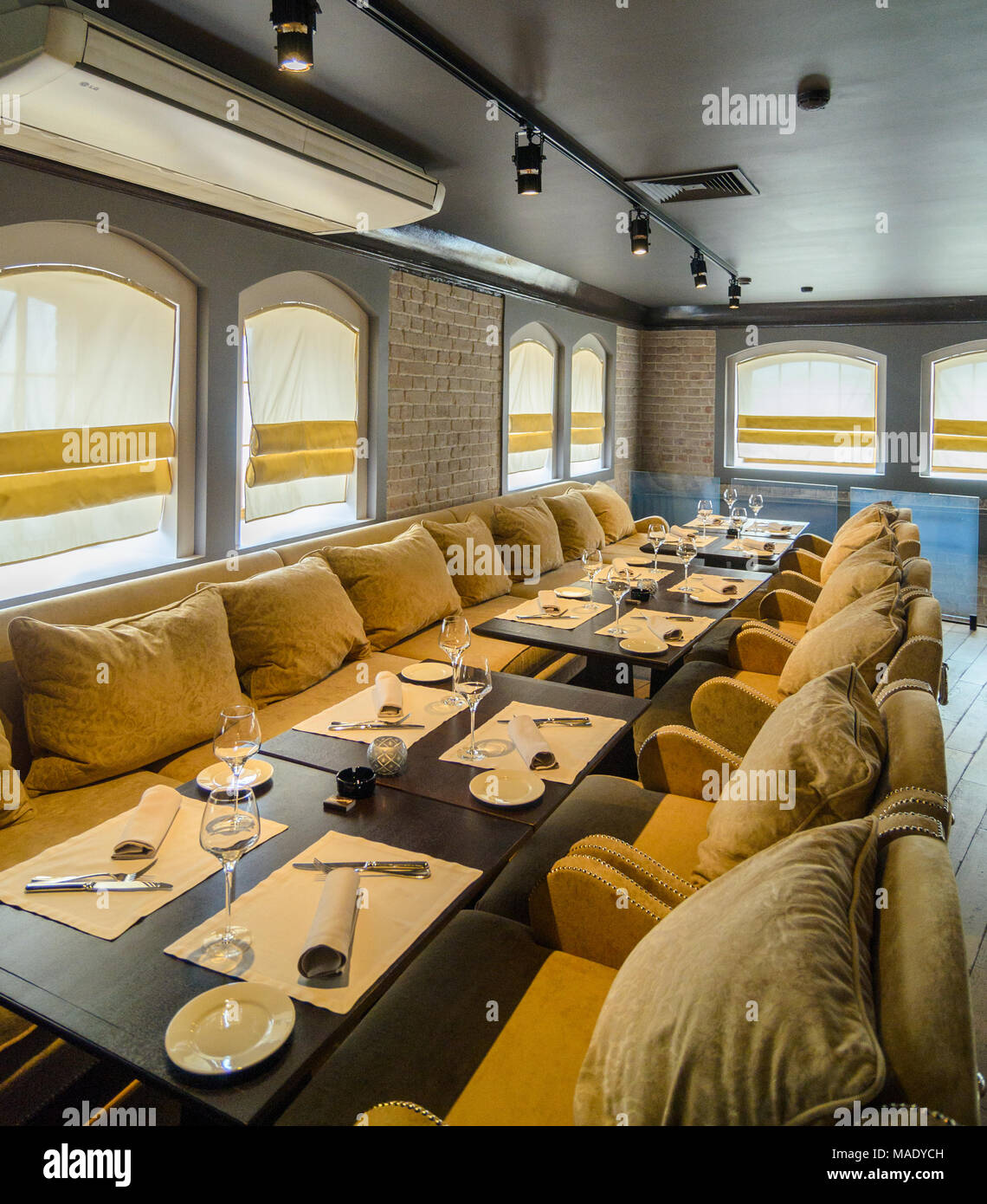 Restaurant interior shot Stock Photo - Alamy