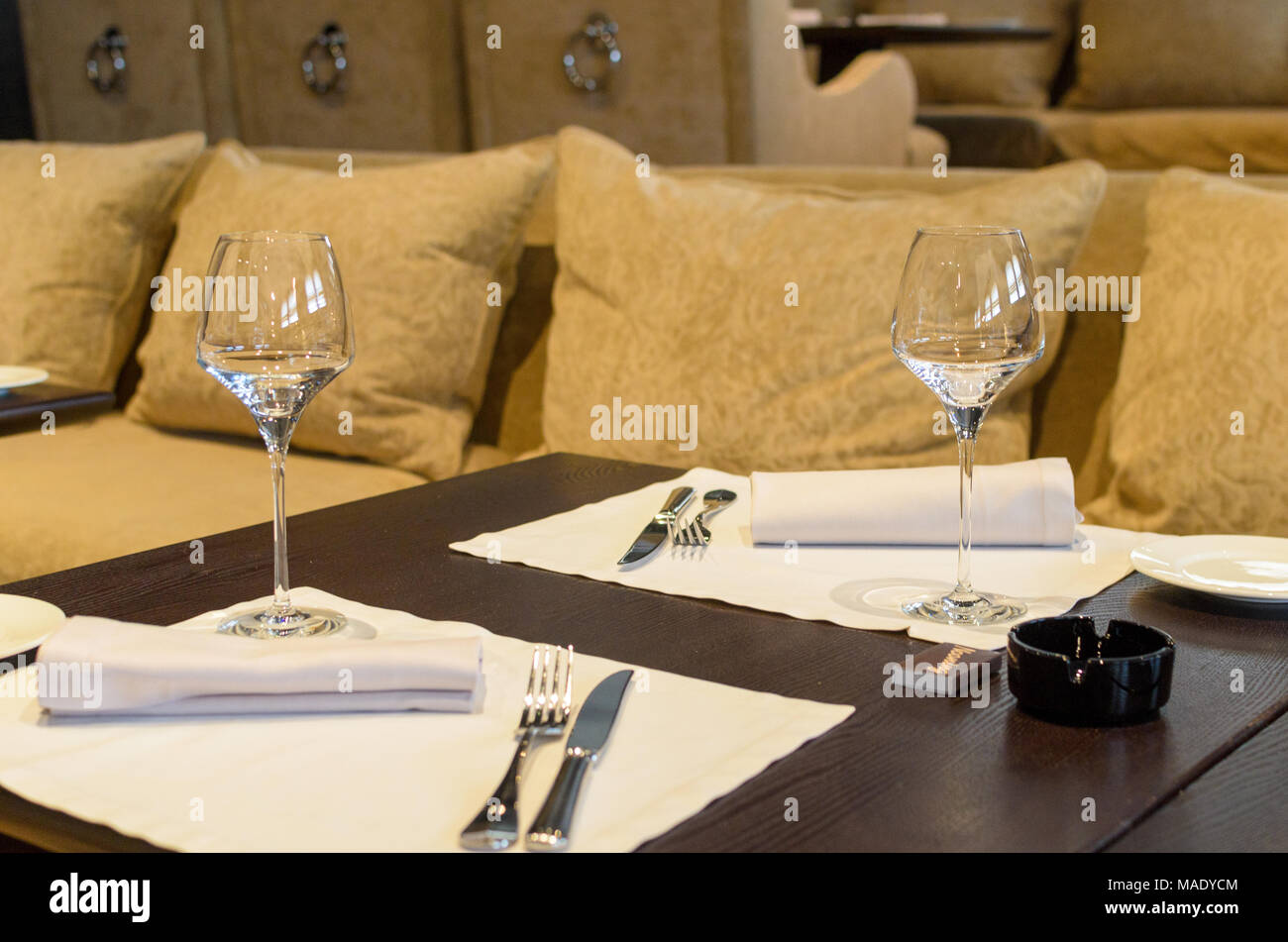 Restaurant interior shot Stock Photo - Alamy