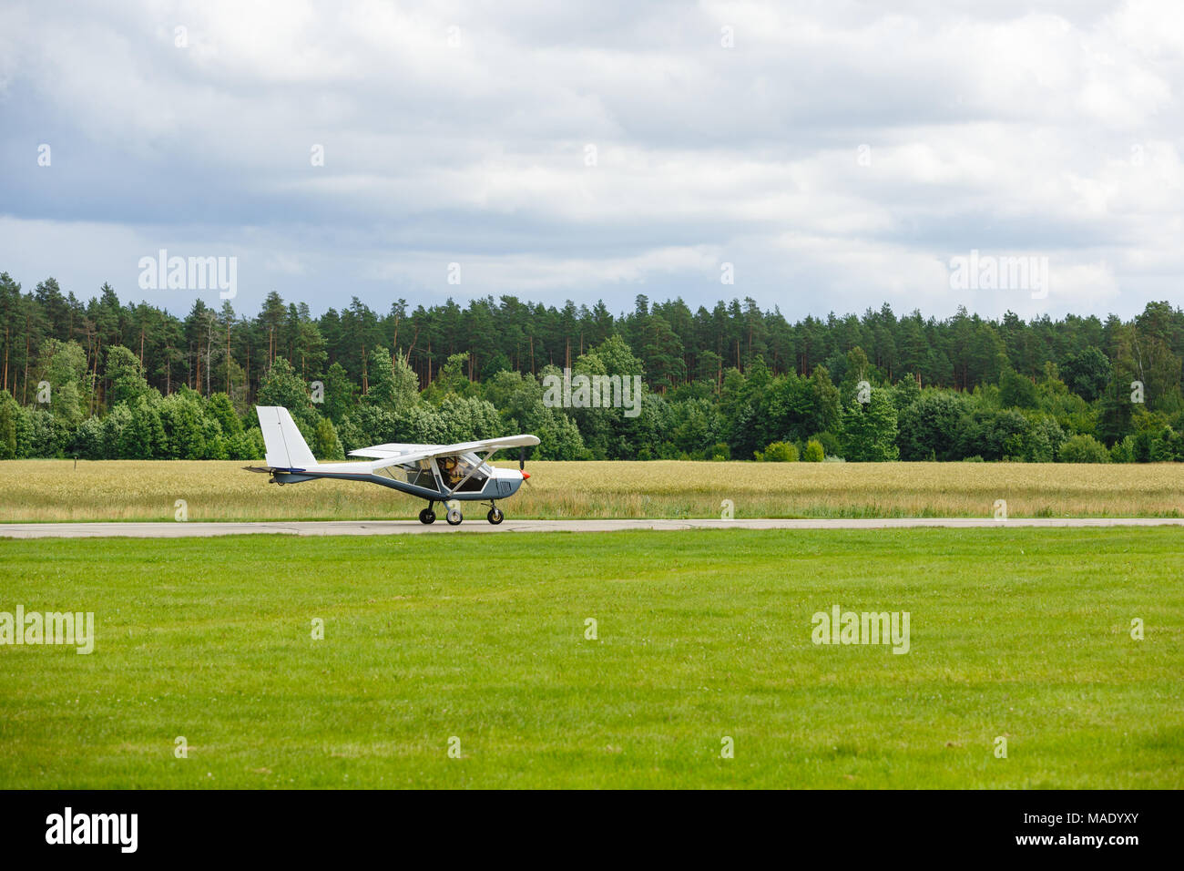 small plane taking off Stock Photo - Alamy