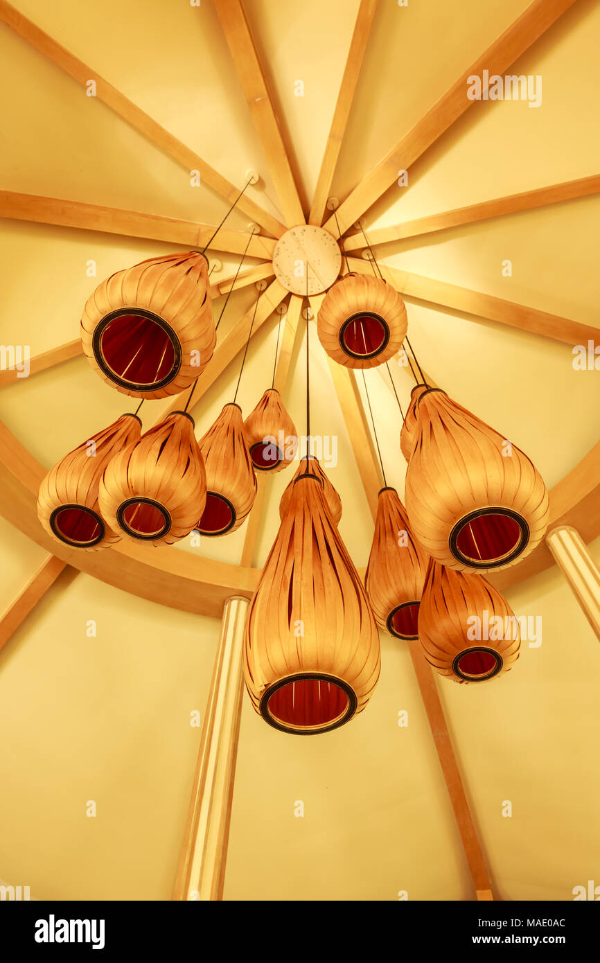 beautiful lamps on ceiling Stock Photo - Alamy