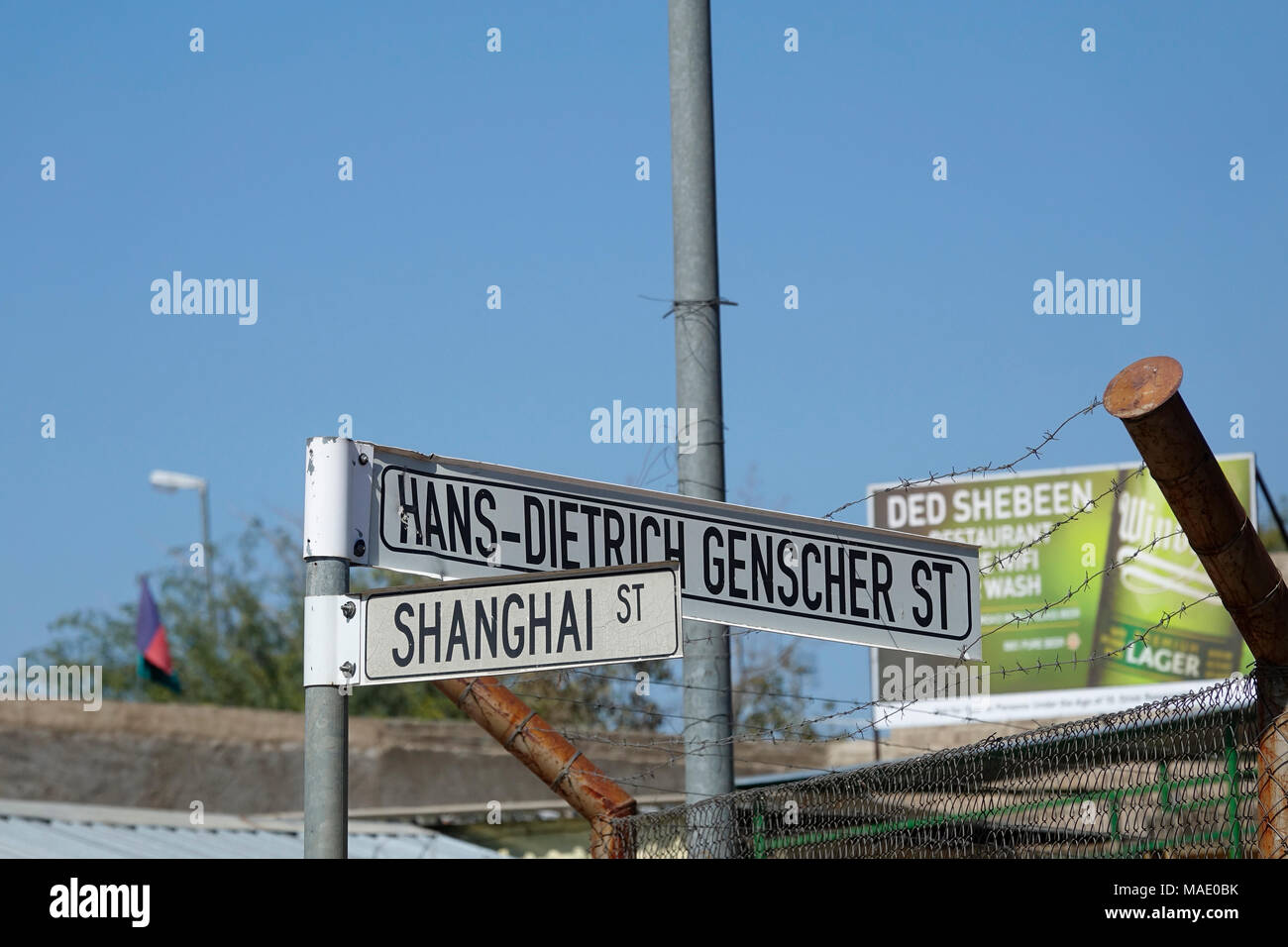 Namibia Windhoek Katutura Hans Dietrich Genscher Str Stock Photo - Alamy