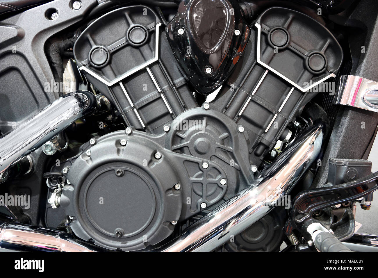 powerful motorcycle engine detail Stock Photo - Alamy